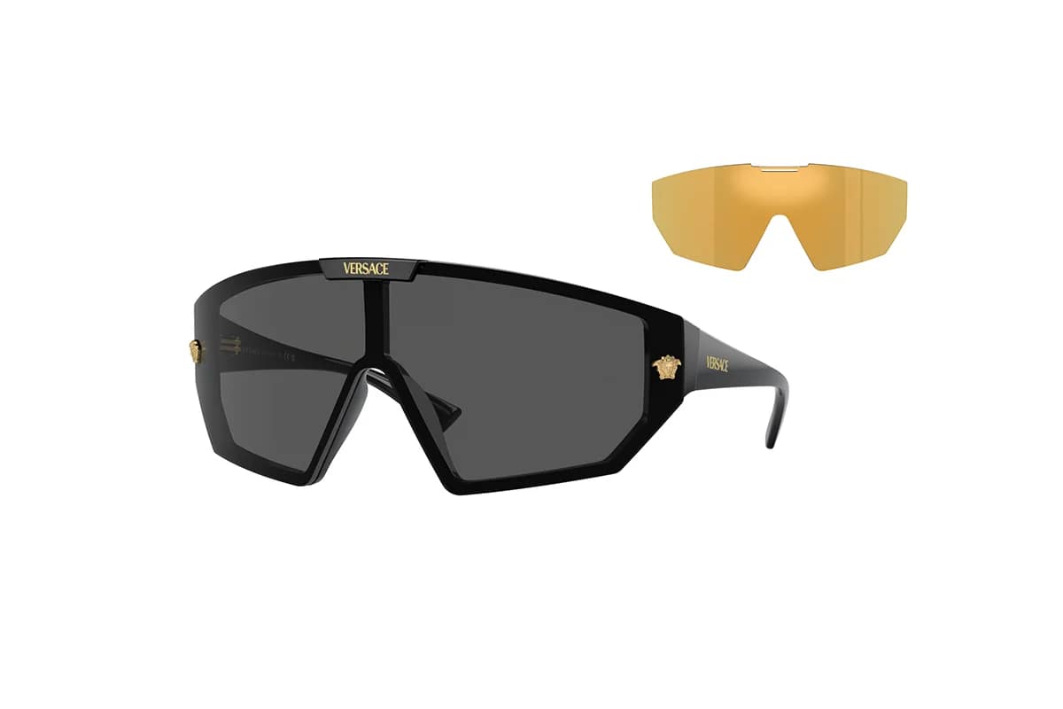 Occhiali da sole Versace 4461 mascherina nero